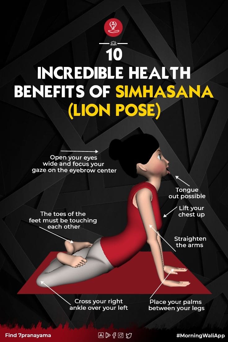 Lion Pose - Simhasana सिंहासन Yoga Asana Collection